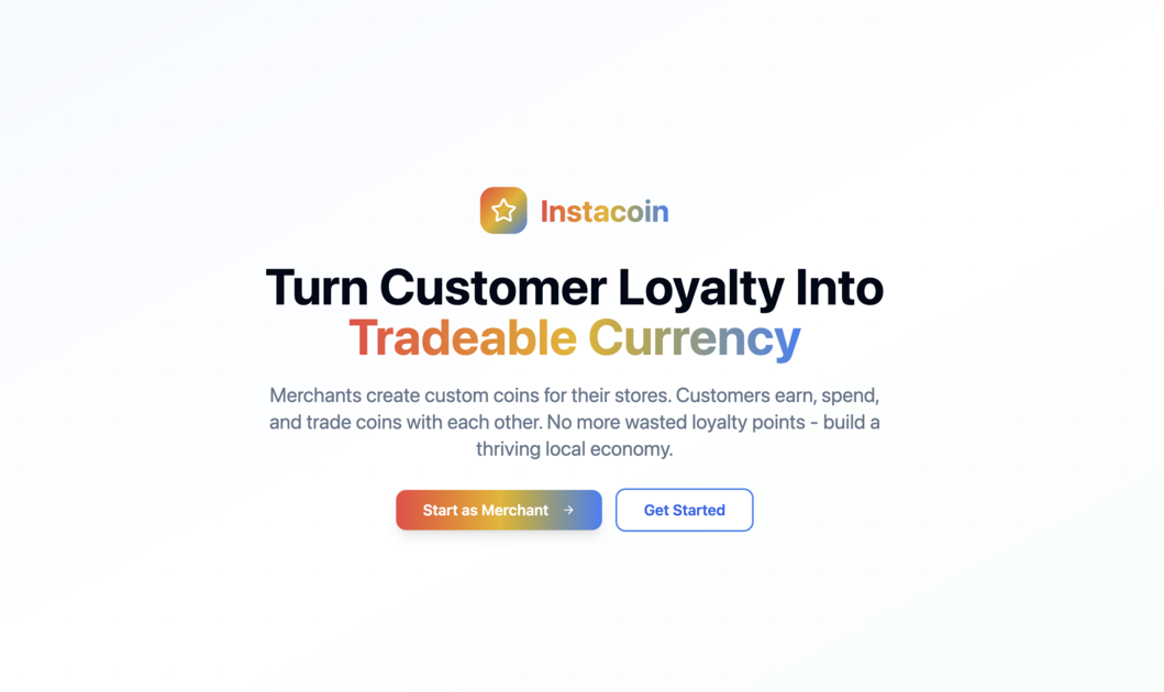 Instacoin – Loyalty Programs for Small Businesses
